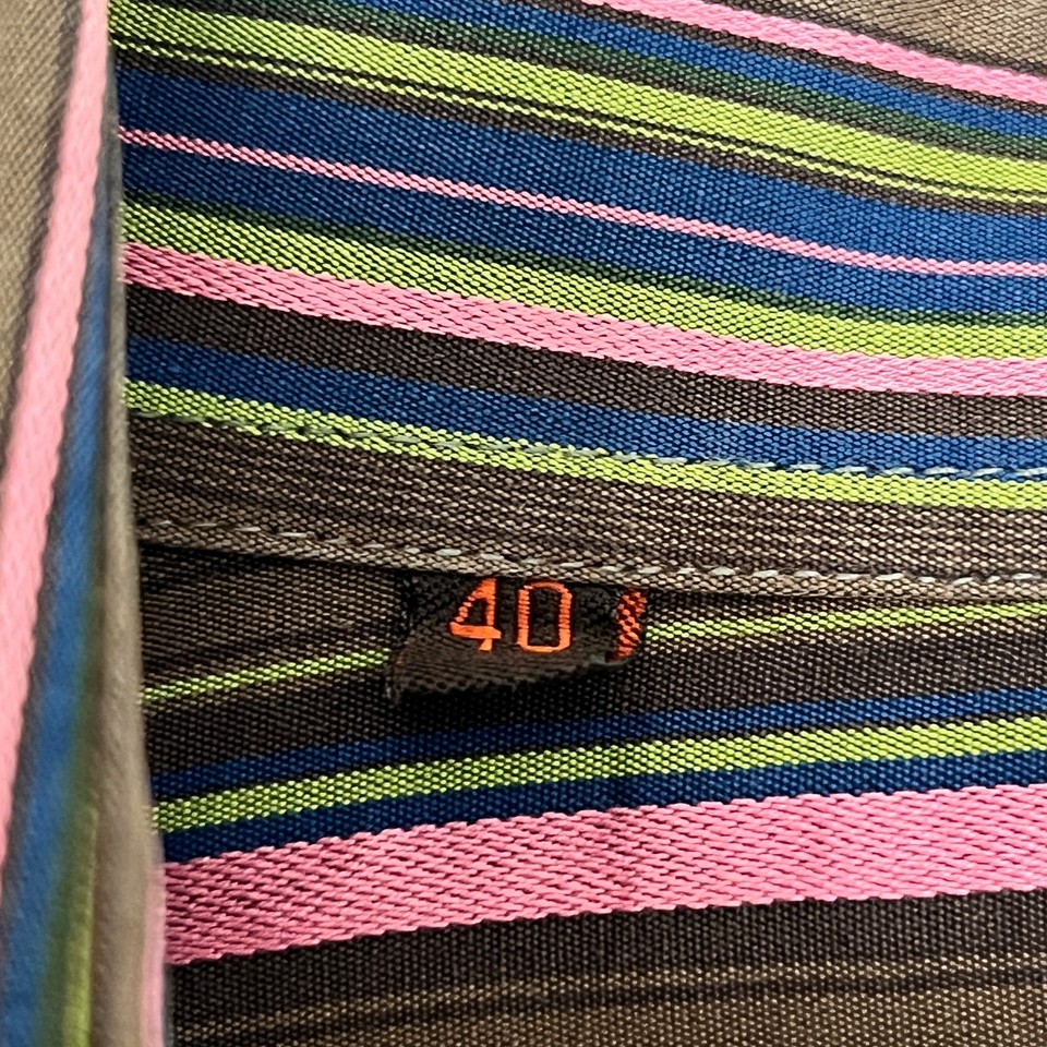 ETRO Milano Mens Striped Button Up Dress Shirt Size 40 Made in Italy ...