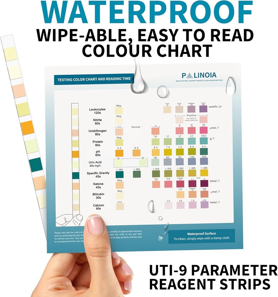 Home Use URS 9-in-1 Urine Test Strips 9 Parameters Testing for Body ...
