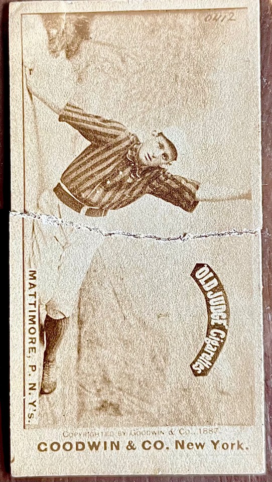⚾ Mike Mattimore 1886-87 Old Judge N172 #297-9 Ungraded (tore) | eBay
