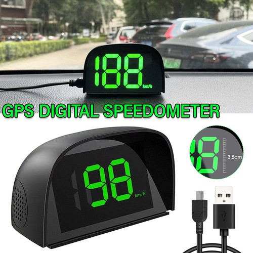 Universal Car Digital GPS Speedo Speed KM/H HUD Head Up HD Display ...