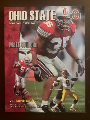 MINNESOTA GOLDEN GOPHERS AT OHIO STATE BUCKEYES GAME PROGRAM - NOVEMBER ...