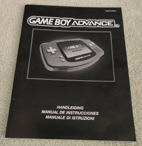 Notice Console Nintendo Game Boy Advance GBA PAL EUR - Manuel d ...