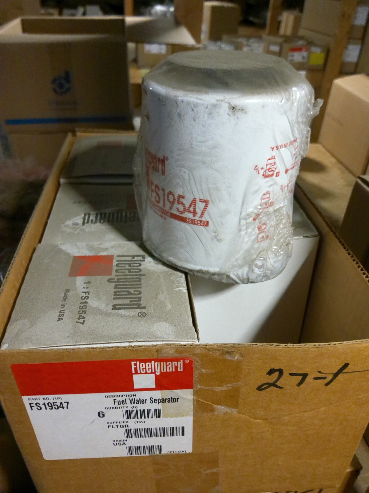 Lot of (6) GENUINE Fleetguard Fuel Filter FS19547 | WD29-1-a | eBay