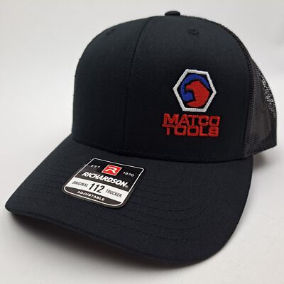 Matco Tools Richardson 112 Hat Cap Embroidered Patch Black Curved Bill ...