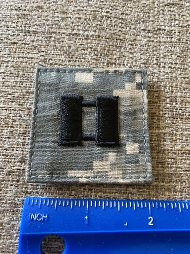 US Army Captain CPT O-3 Rank ACU Hook / Loop Pattern Military Patch ...