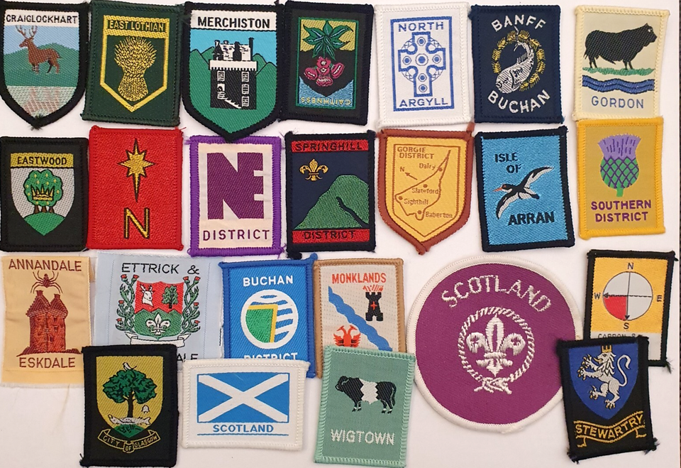 24 x Boy Scouts Scotland Districts Badges Patches Joblot. | eBay UK