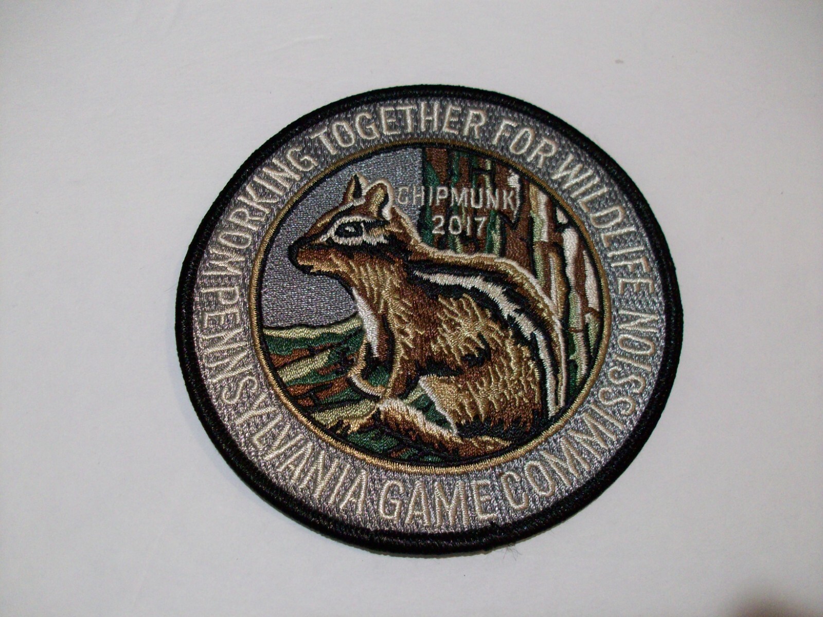 2017 PA PENNSYLVANIA GAME COMMISSION WTFW Chipmunk PATCH **new old ...