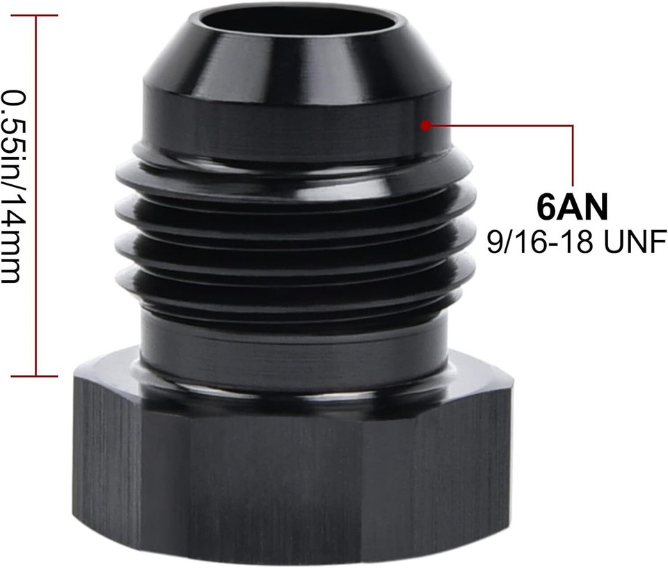 3AN 4AN 6AN 8AN 10AN Male Flare Blanking Plug Fitting Adapter Hex ...