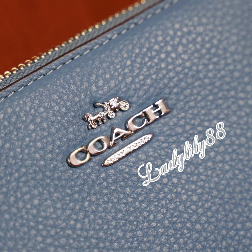 NWT Coach CJ789 CJ790 Double Zip Crossbody in Refine Pebble Leather ...