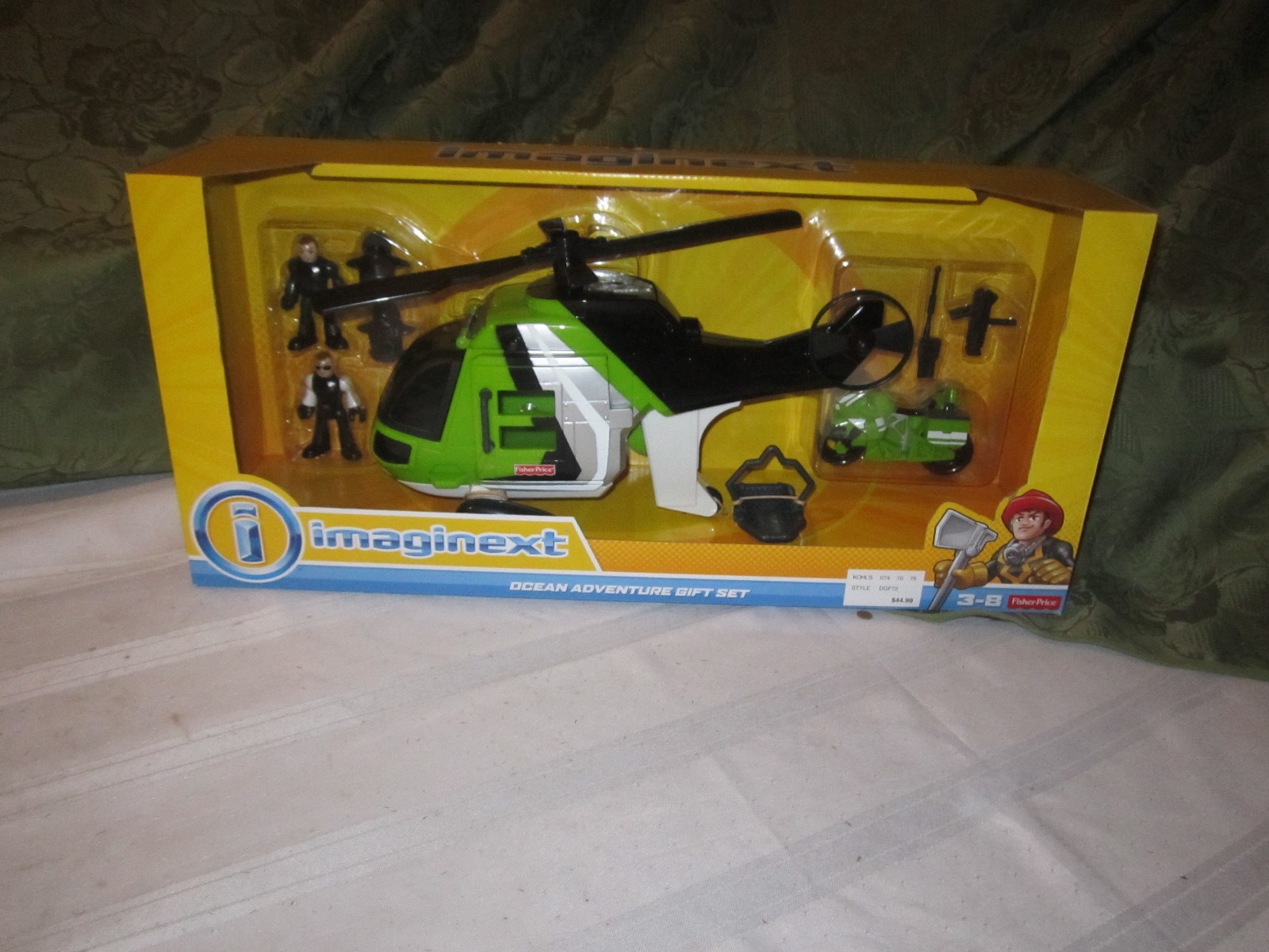 Fisher Price Imaginext helicopter NEW motorcycle green Ocean Adventure ...