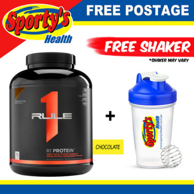 Rule 1 R1 Protein WPI 5lb - Chocolate - Free Shaker + Postage | eBay