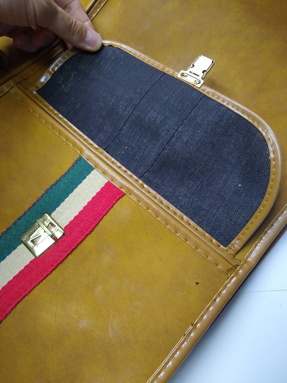 Vintage RARE MONARCH Luggage Leather Garment Bag Suit… - Gem