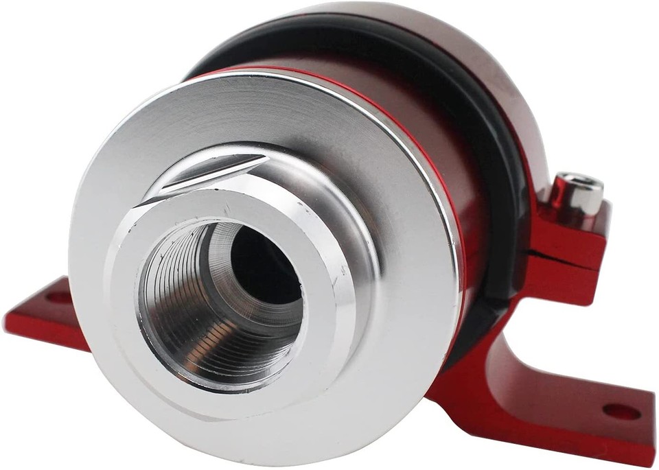 RED 10 Micron Inline Fuel Filter + 6AN 8AN 10AN Adapter Fitting An6 ...