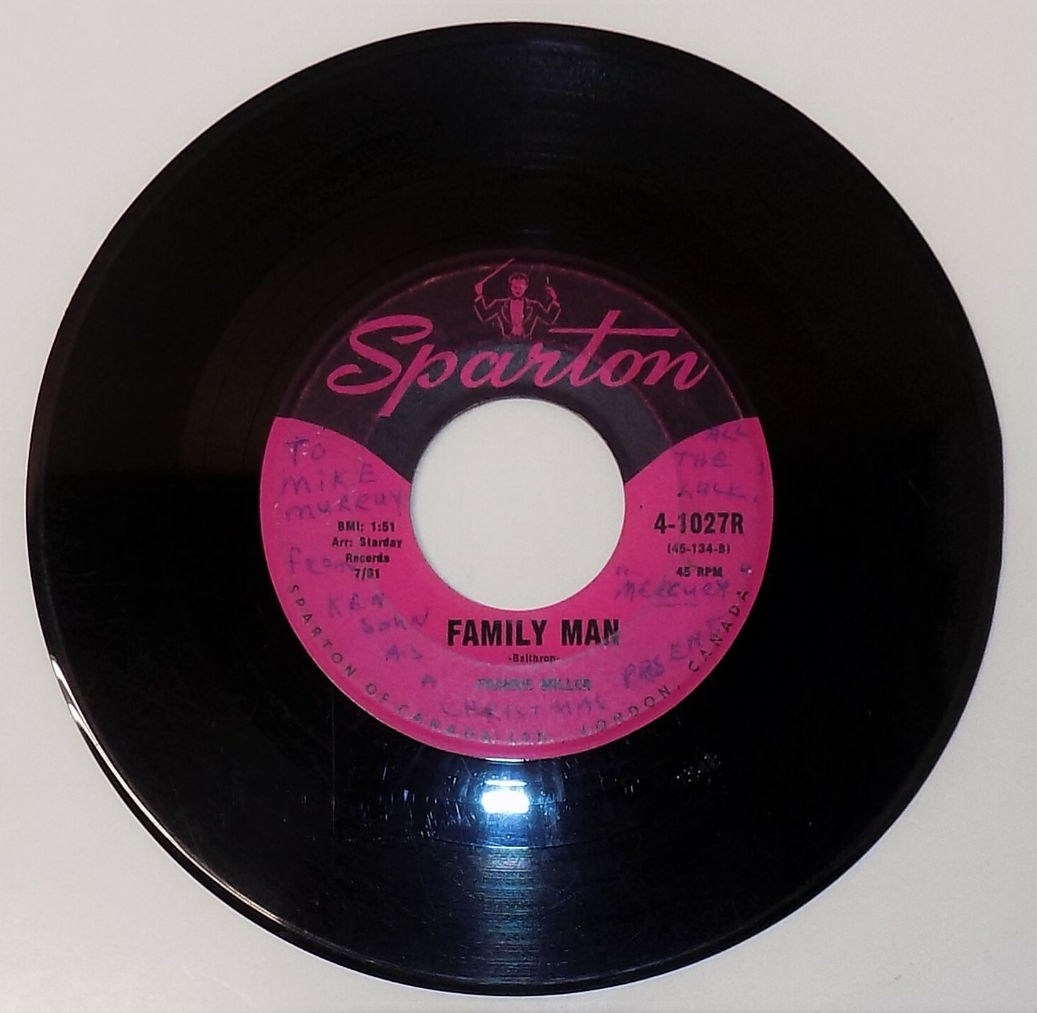 FRANKIE MILLER Family Man/Black Land Farmer 1950s Sparon rockabilly ...