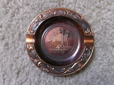 Vintage Copper Colored Freeport Bahamas Ashtray | eBay