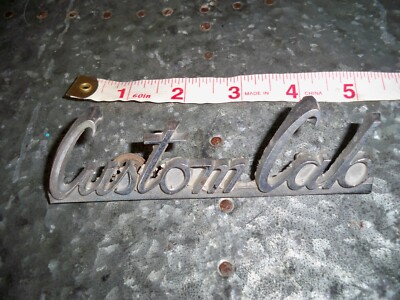 Vintage Antique Automotive Custom Cab Emblem Script Badge Trim Metal ...