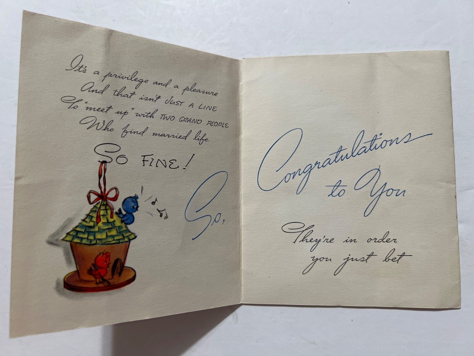 VTG 1940's Anniversary Chicken Greeting Card by Buzza Cardozo | eBay