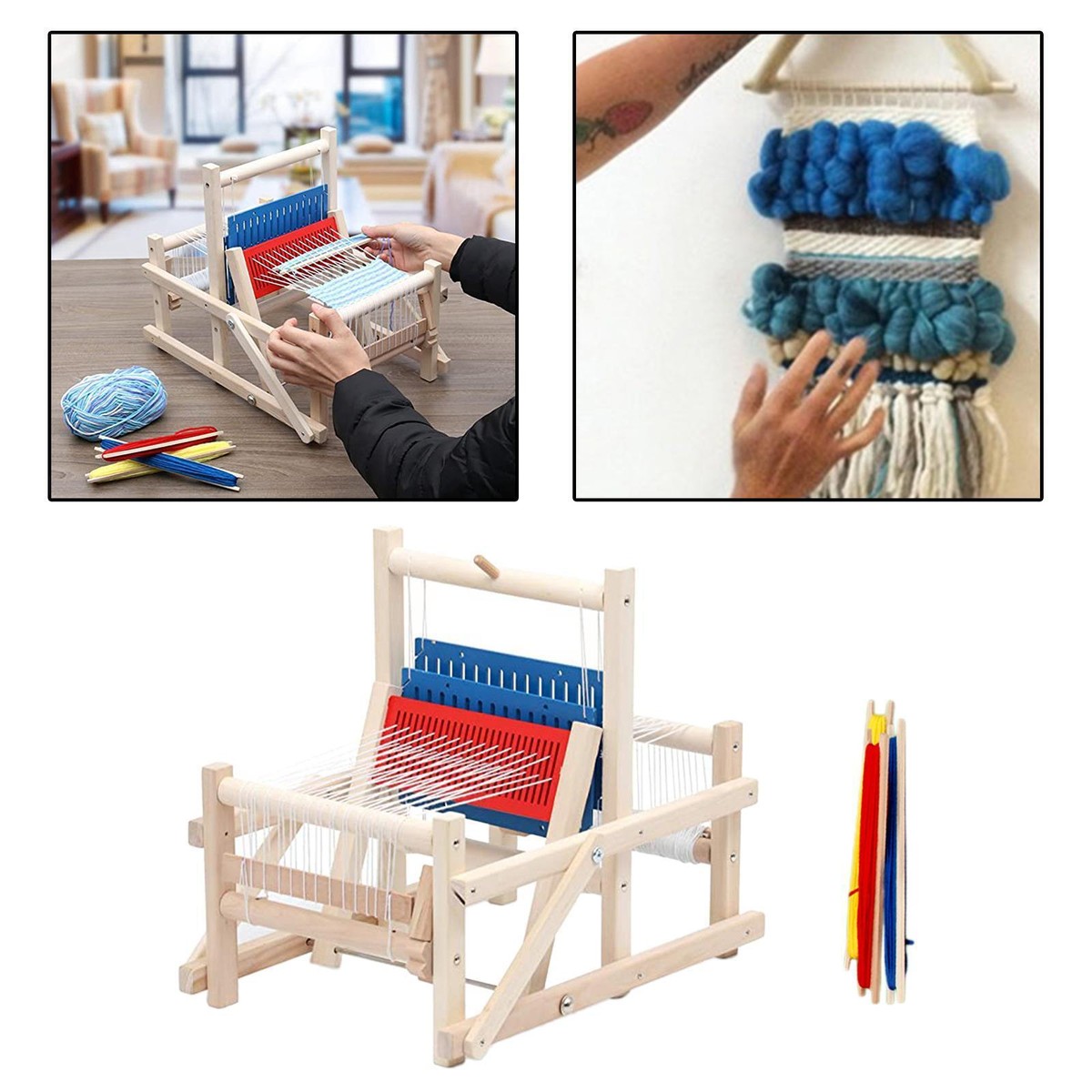 Weaving Looms For Beginners Wooden Weaving Loom | Weaving For Kids