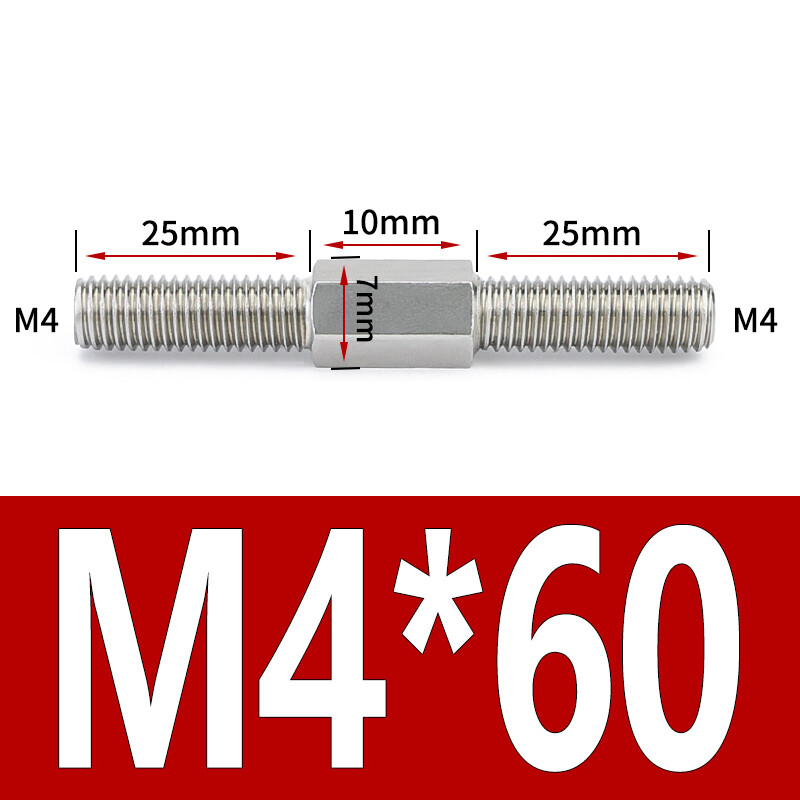 M4-M16 304 Stainless Steel Double End Studs Bolt Left and Right Thread ...