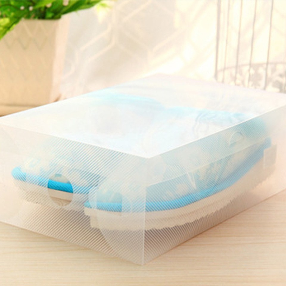 6PCS Shoes Boxes Transparent Shoes Cases Plastic Storage Box Shoes ...