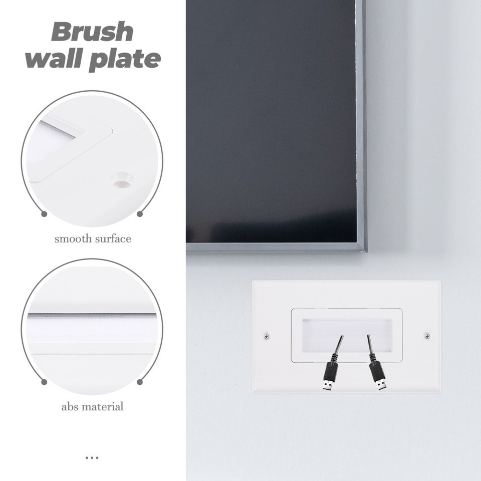 Wall Plate Cable Pass Through Cable Outlet Cover Plate Cable Management ...