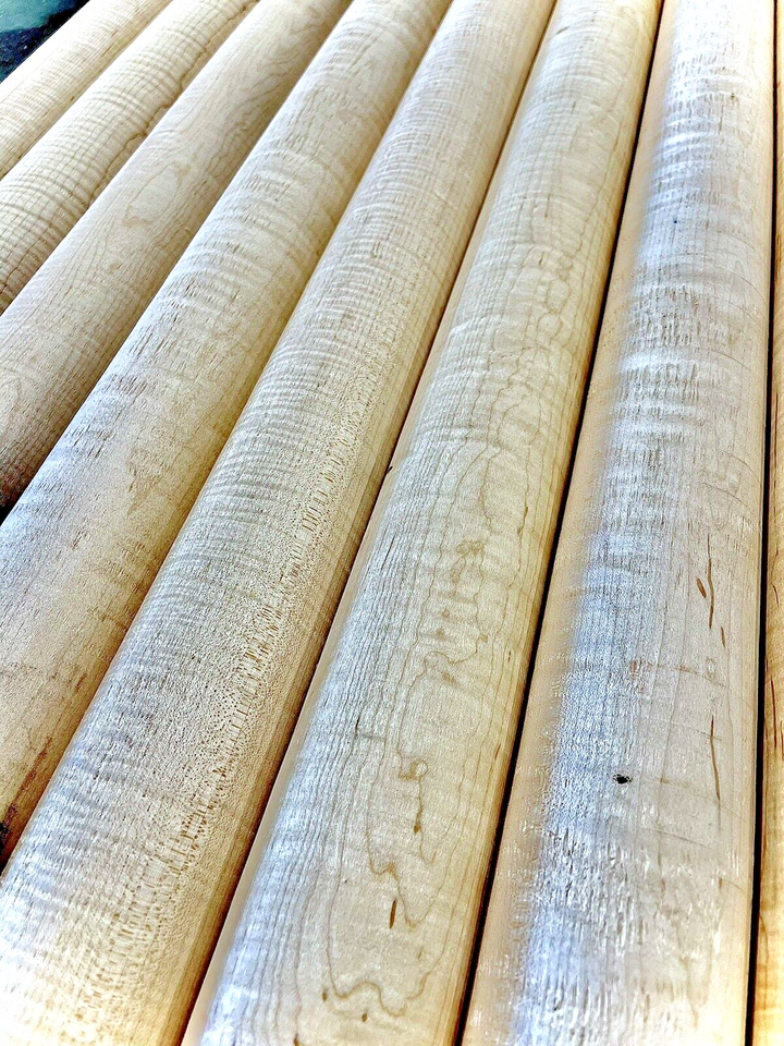 2-3/4"x36" *EXTREME* CURLY Tiger Hard MAPLE Dowel *Vac Kiln Dried* Turning Wood | eBay