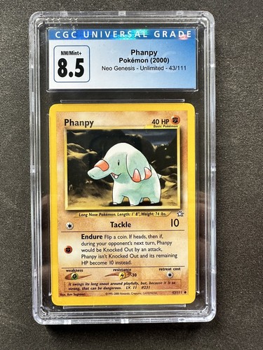 Pokémon TCG Phanpy Neo Genesis 43/111 8.5 NM/MINT+ | eBay