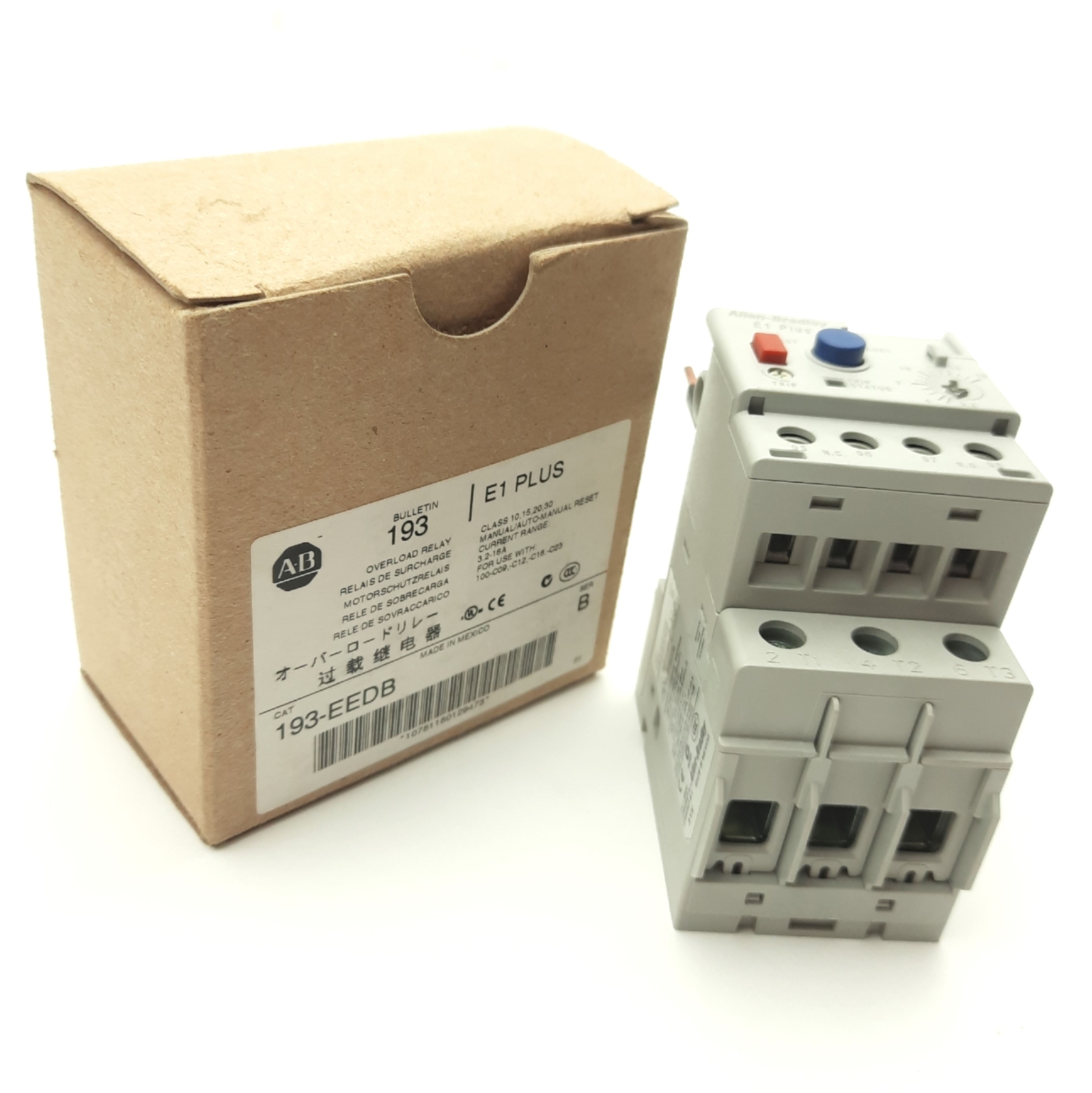 Allen Bradley 193-EEDB Series B Overload Relay 3.2-16A NC & NO Trip ...