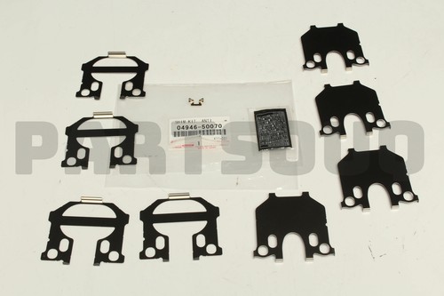 0494650070 Genuine Toyota SHIM KIT, ANTI SQUEAL(FOR REAR DISC BRAKE ...