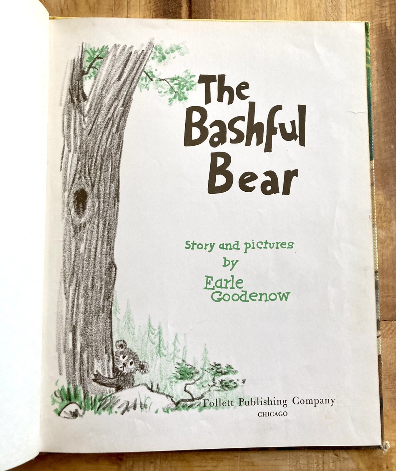 THE BASHFUL BEAR 🐻by EARLE GOODENOW 1963 1ST EDITION HARDCOVER ...