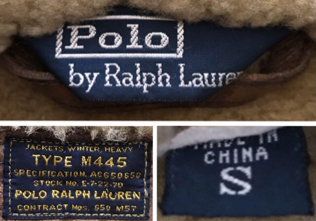 Vintage Polo By Ralph Lauren M-445 Leather Flight Jacket Bomber Jacket ...