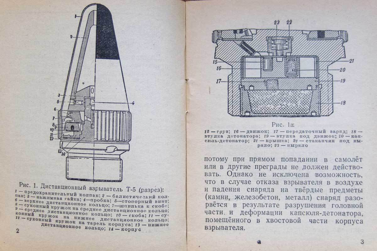 1945 Manual GUIDE T-5 REMOTE ARTILLERY FUZE MILITARY fuse Russian USSR ...