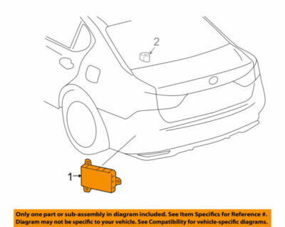 88162-0W140 Toyota Sensor, blind spot monitor, rh 881620W140, New ...