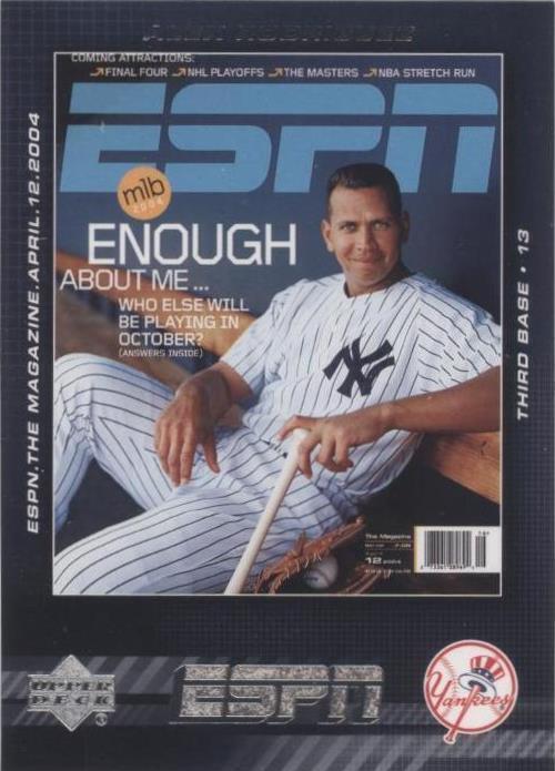 2005 Upper Deck ESPN - The Magazine Covers Alex Rodriguez #MC-17 for ...