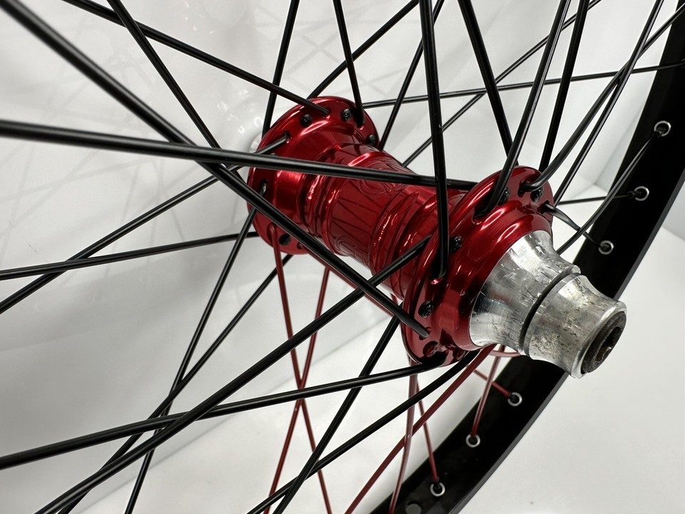 Profile Racing Sun Rims BMX Racing Wheels Set 20” 36s 3/8” Black Red ...