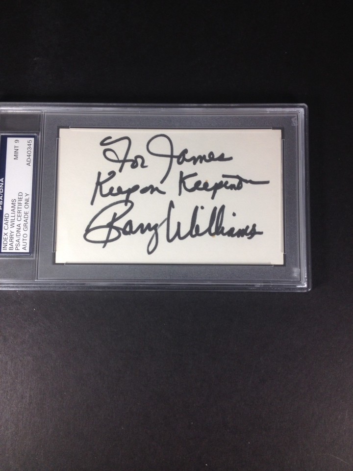 Barry Williams The Brady Bunch Autograph 3x5 Index Card PSA Grade 10 ...