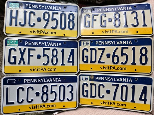 6 Expired Pennsylvania License Plates visitPA.com Good to Very Good ...