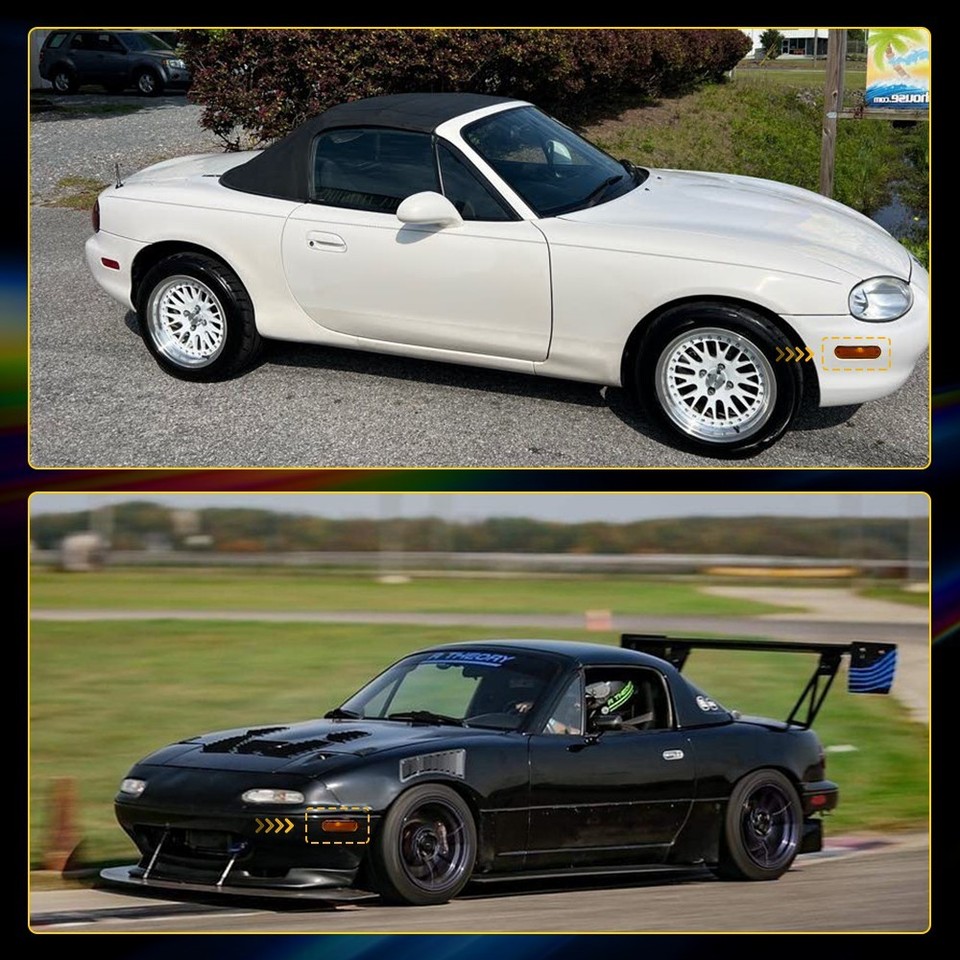 For 1990-05 Mazda Miata MX-5 Amber Lens Fender Side Marker Light ...