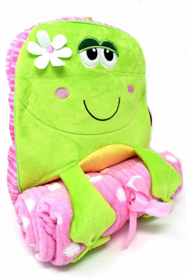 Frog Plush Backpack & Blanket 13" | eBay