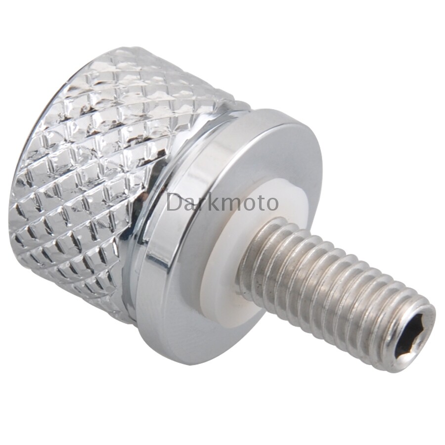 Billet Aluminum Rear Seat Bolt Skull Chrome Anodized Screw For Indian ...