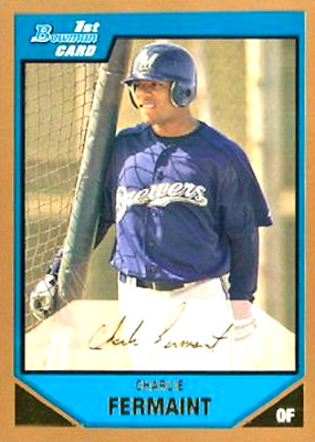 2007 Bowman Prospects Gold #BP41 Charlie Fermaint RC Milwaukee Brewers ...