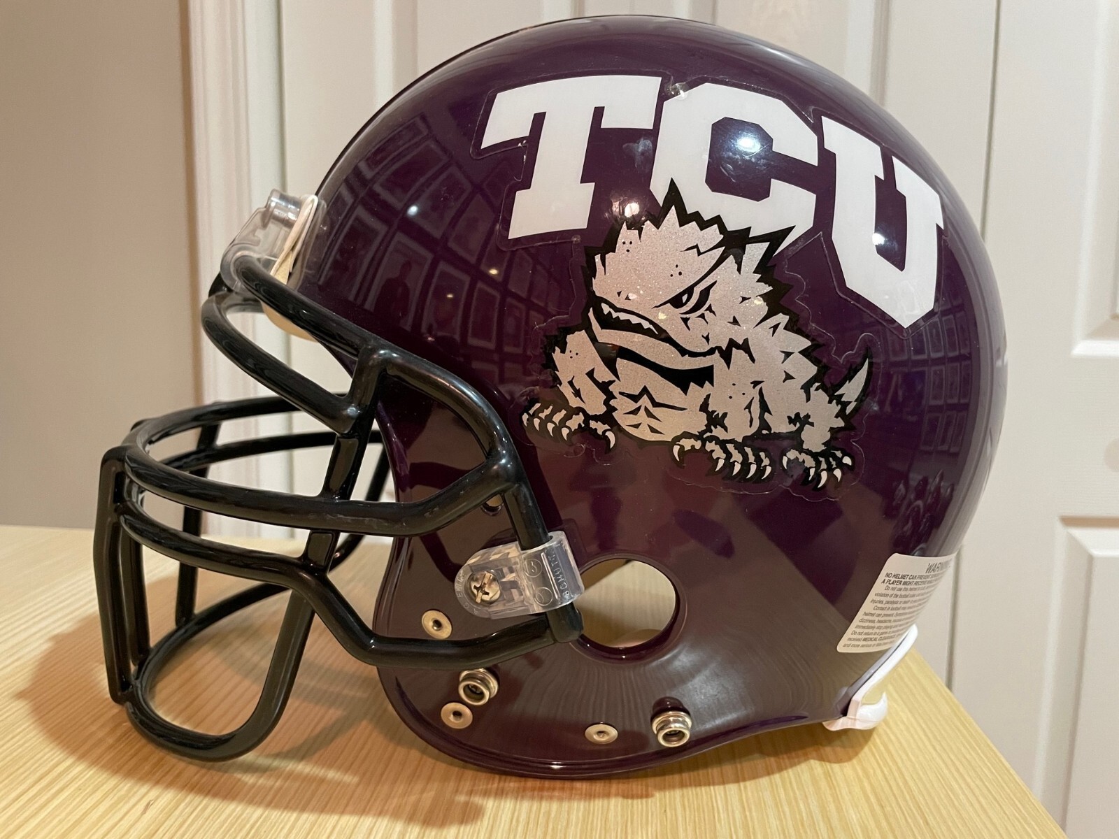 1990s CUSTOM TCU Horned Frogs Riddell VSR-4 football helmet Size L | eBay