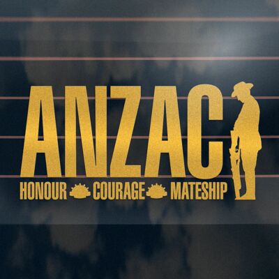 ANZAC Sticker 200mm honour courage mateship lest we forget aussie car ...