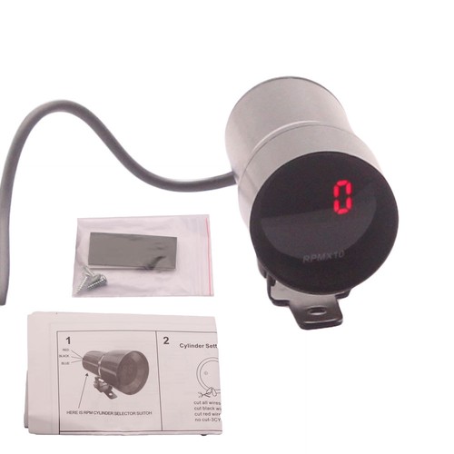 New 37mm Smoke Tach RPM Tachometer Red Digital Shift Light Style Gauge Meter Pod | eBay Australia