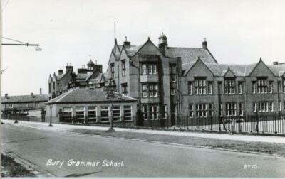 REAL PHOTOGRAPHIC POSTCARD OF BURY GRAMMAR SCHOOL, LANCASHIRE BY ...