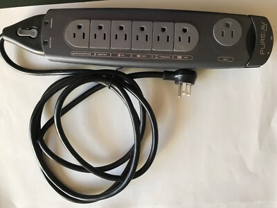 Pure/AV Surge Arrest Power Strip, Wall Mountable, 7 outlets for home ...