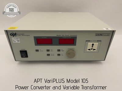 APT VariPLUS Model 105 Power Converter and Variable Transformer | eBay