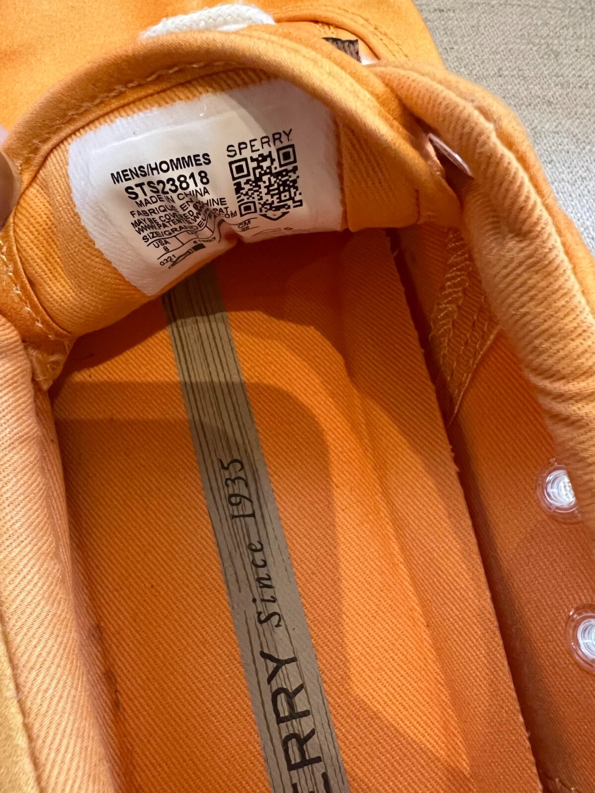 Sperry Creamsicle Orange Mens Shoes Sz. 8 | eBay