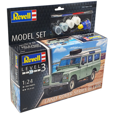 Revell 1/24 Land Rover Model Kit 67047 Series III LWB SET with Paints ...