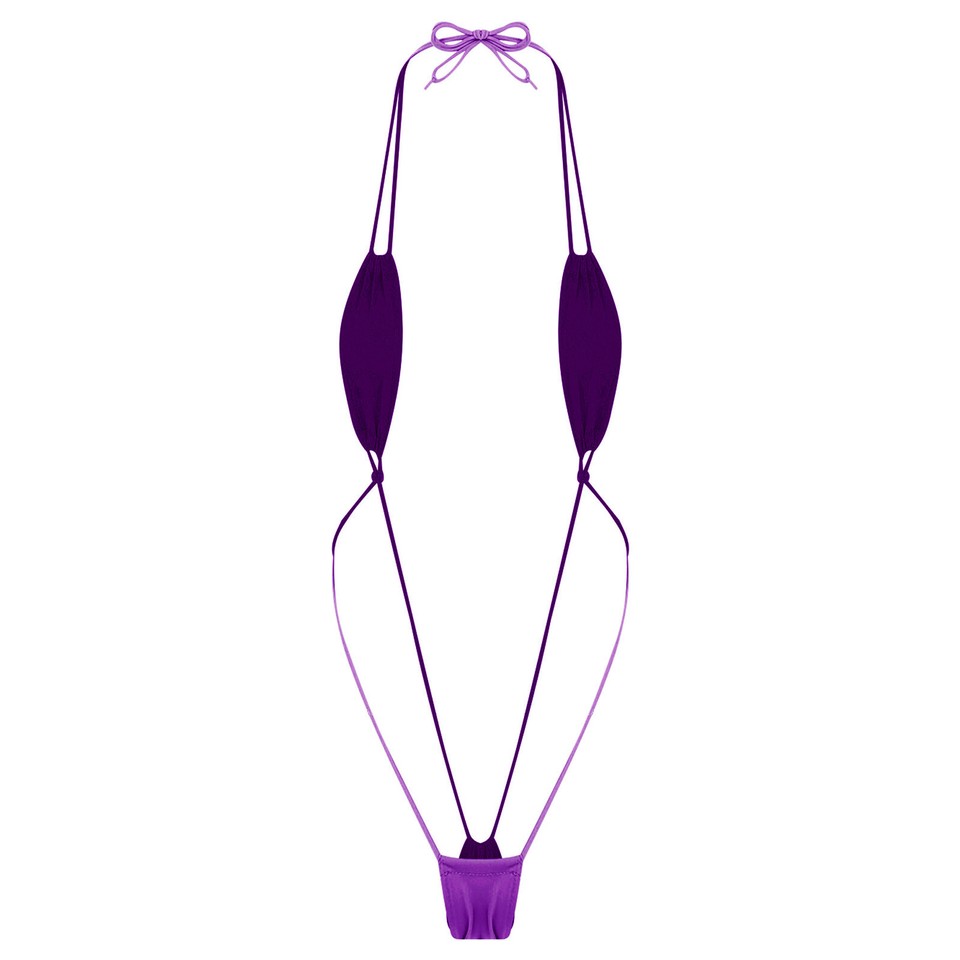 Women Slingshot Swimwear Mini Bikini Thong Swimsuit Stretch V-string ...